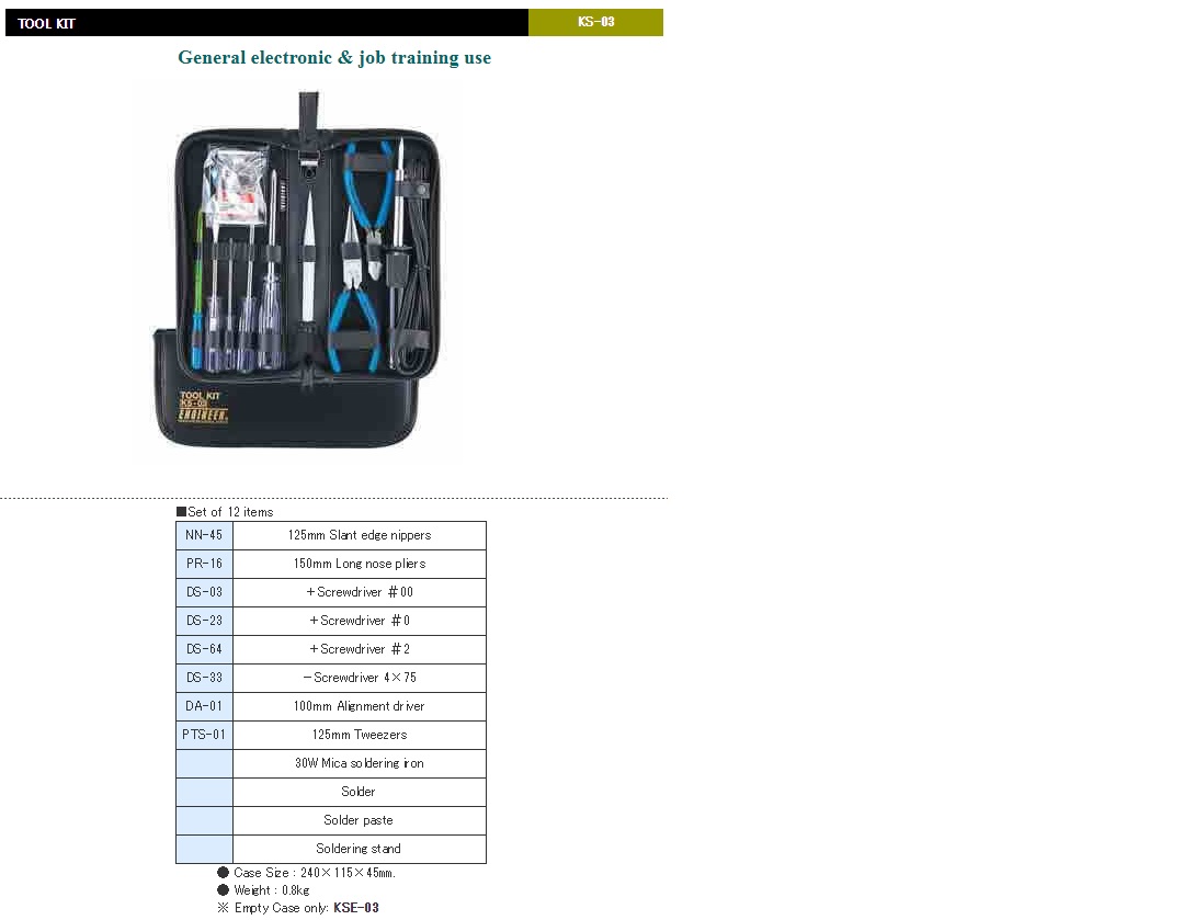 Ichiban Precision Sdn Bhd - Engineer - ENGINEER TOOL KIT